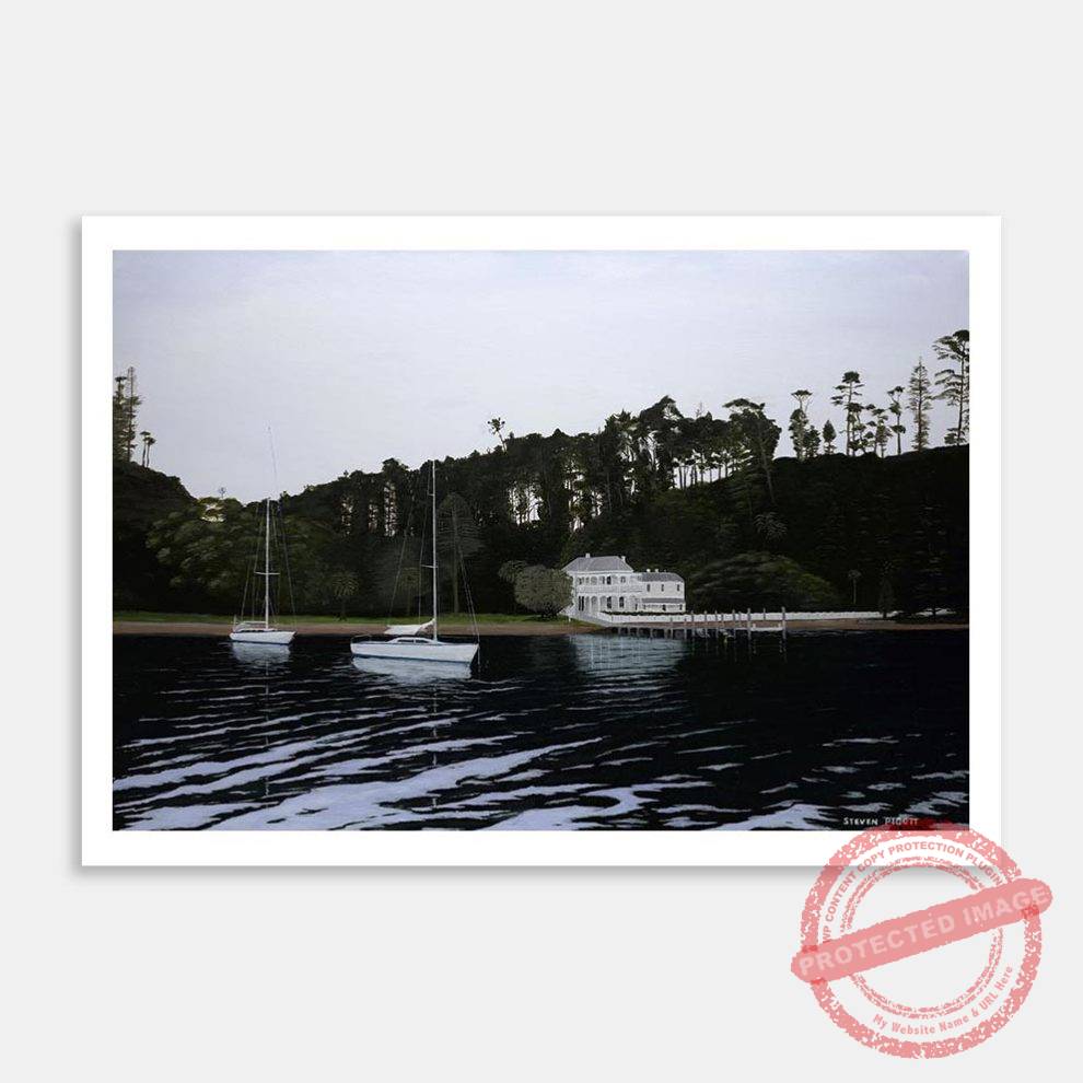 Mansion House Kawau Island Art Print By Steve Pigott - Art Collective
