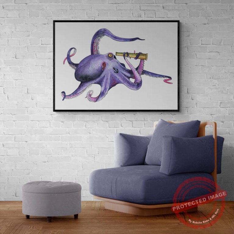Seafarer Octopus Art Print By Matt Coates - Art Collective