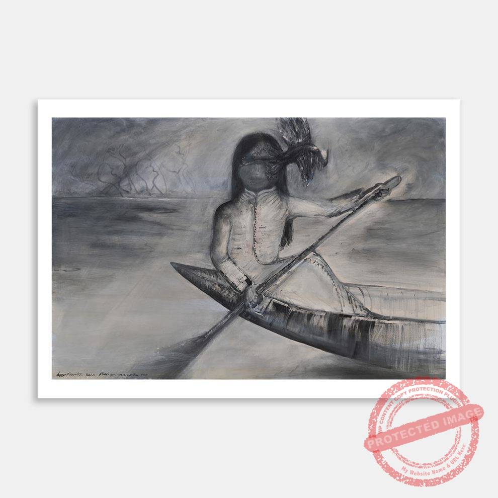Maori Girl In A Waka Art Print By Mark Dyer - Art Collective
