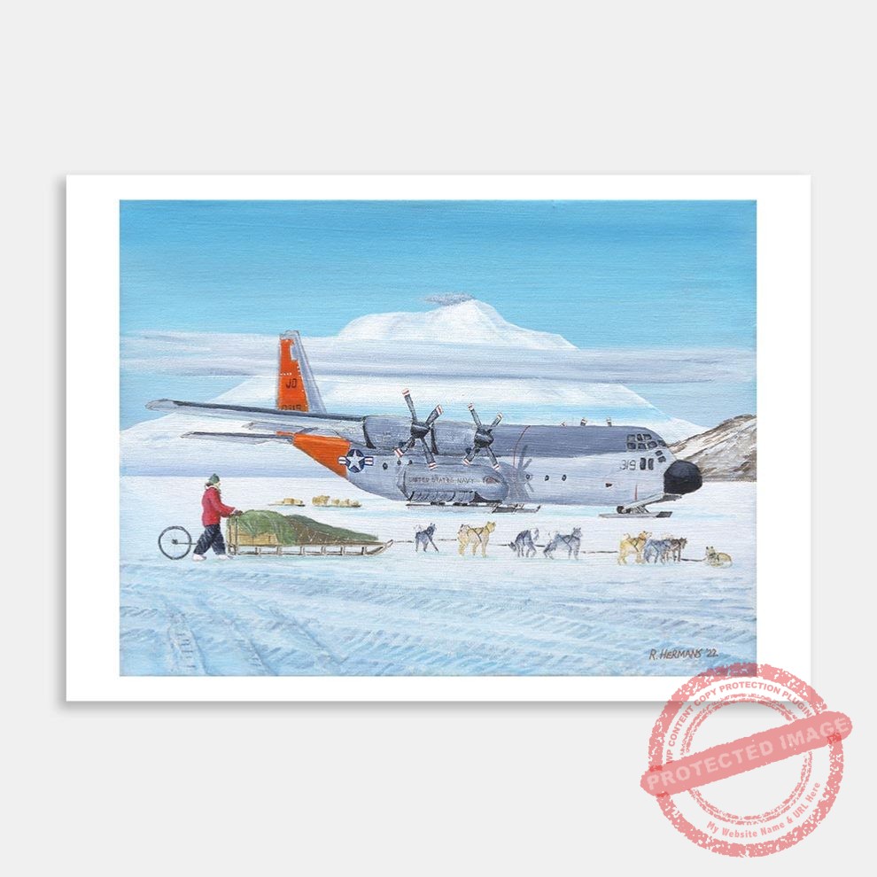 Hercules In Antarctica In 1976 Art Print By Roly Hermans - Art Collective