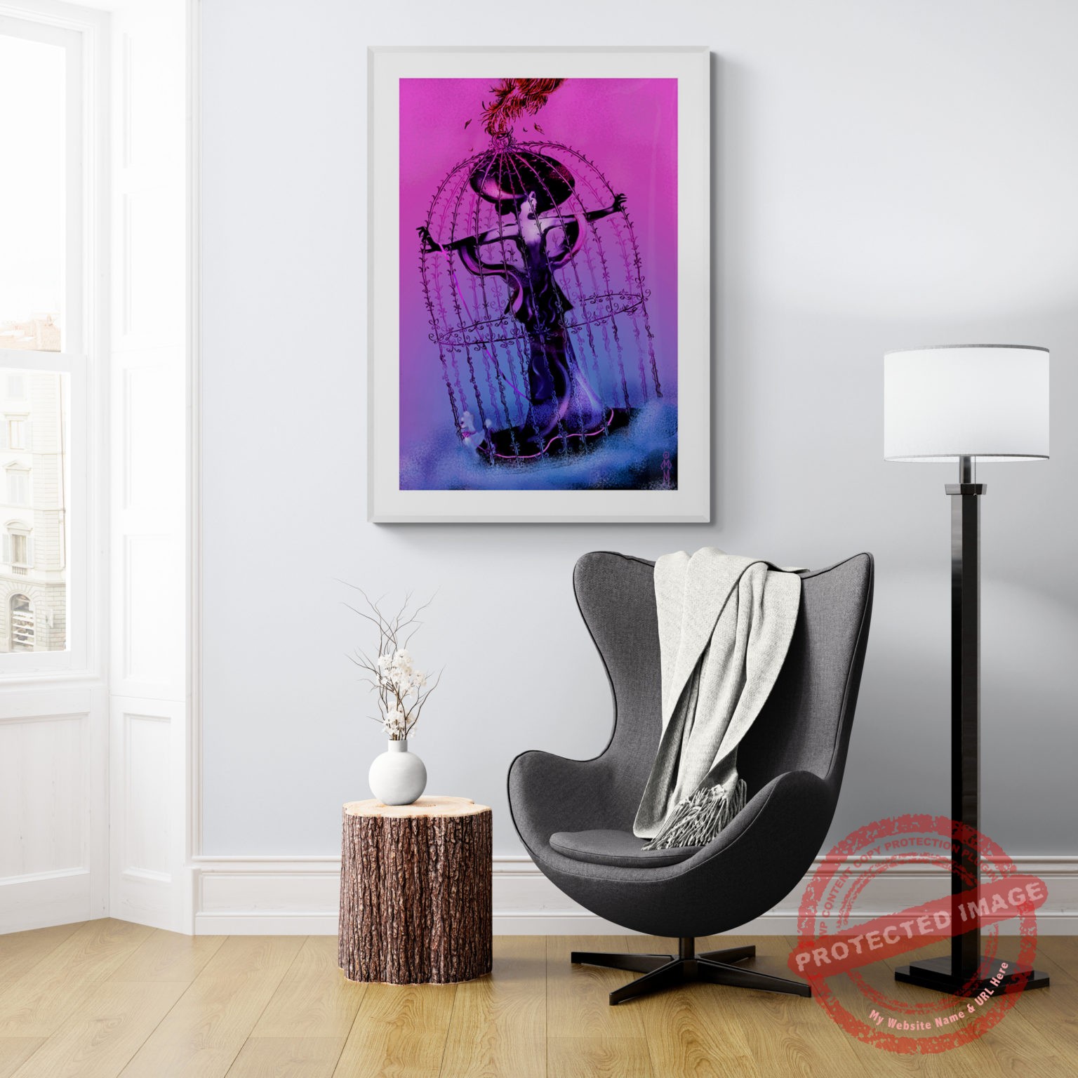 Caged Love Art Print By Michael Rollo Mirfin - Art Collective