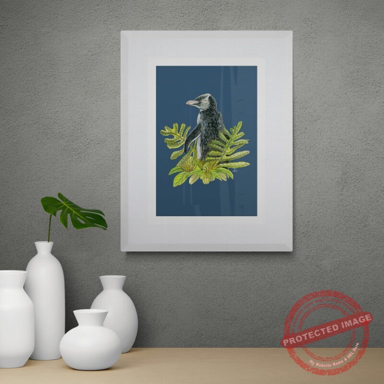 Yellow-eyed Penguin Art Print By Lesh Creates - Art Collective