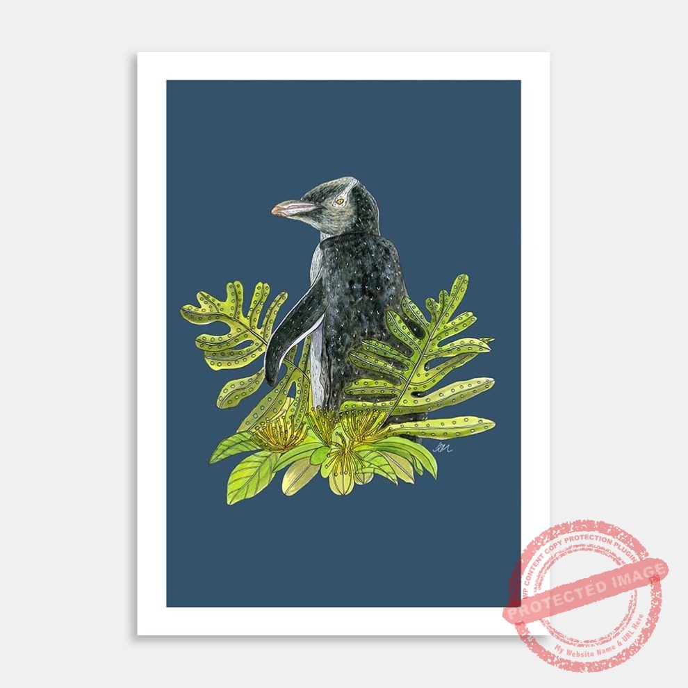 Yellow-eyed Penguin Art Print By Lesh Creates - Art Collective