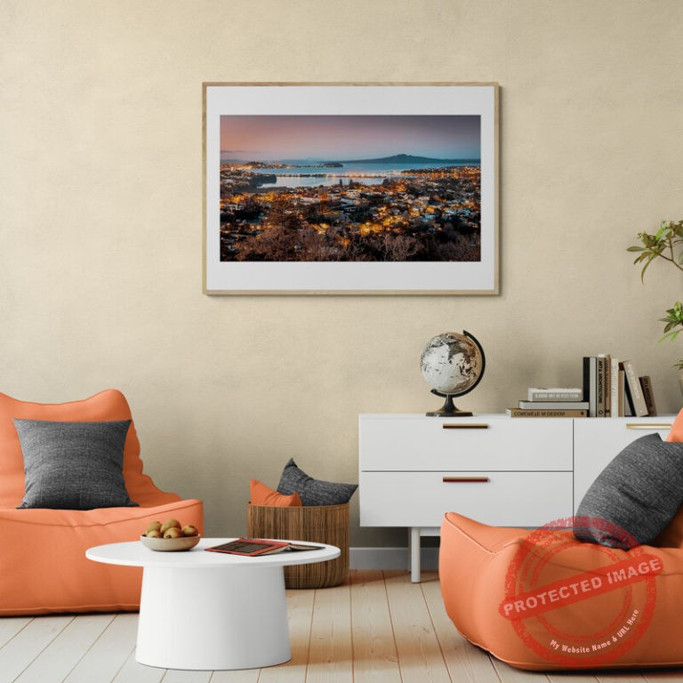 Rangitoto Lights Art Print By Jeff Michaels - Art Collective